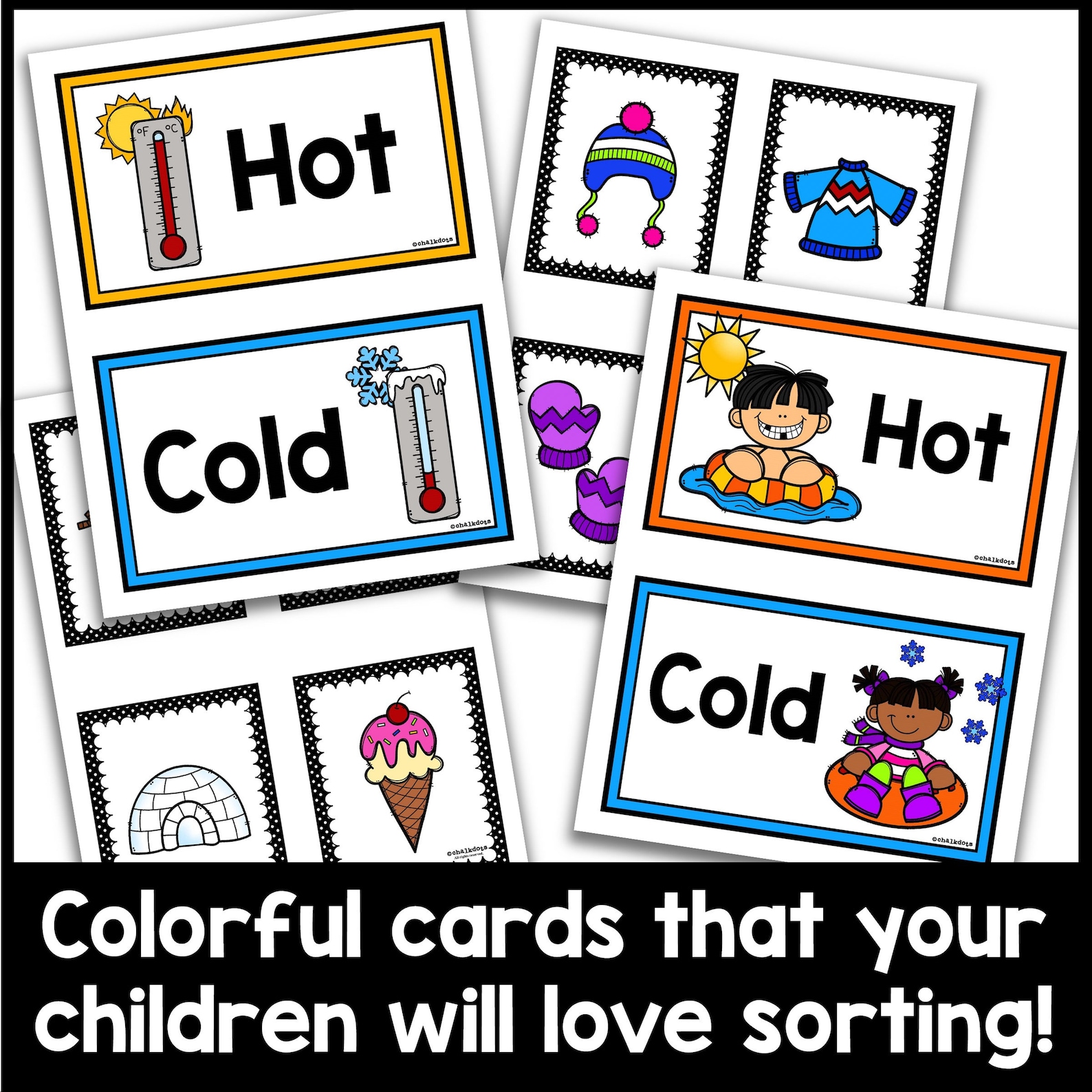 Hot and Cold Sorting, Clothing Sort, Preschool, Prek, Kindergarten ...