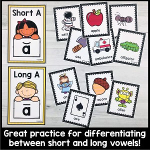 Vowel Sorting Activity, Beginning Sounds, Short and Long Vowel Sounds ...