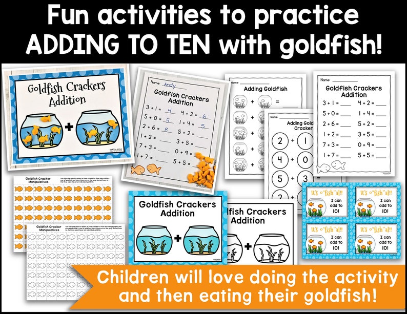 Goldfish Math, Counting to Ten, Addition to Ten, Number Recognition ...