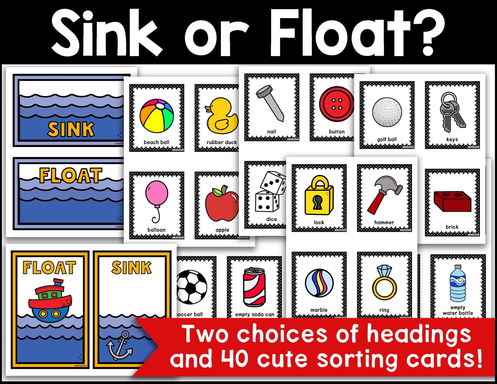 Sink or Float Sort, Science Activity, Preschool, Prek, Kindergarten ...