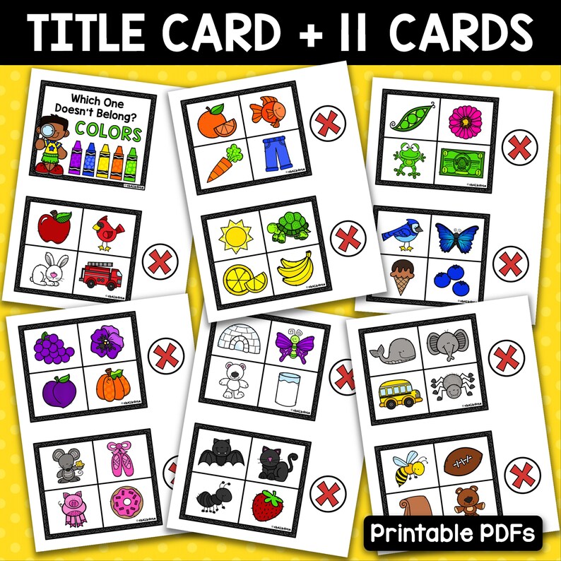 Color Activity Which Color Doesn't Belong Color - Etsy