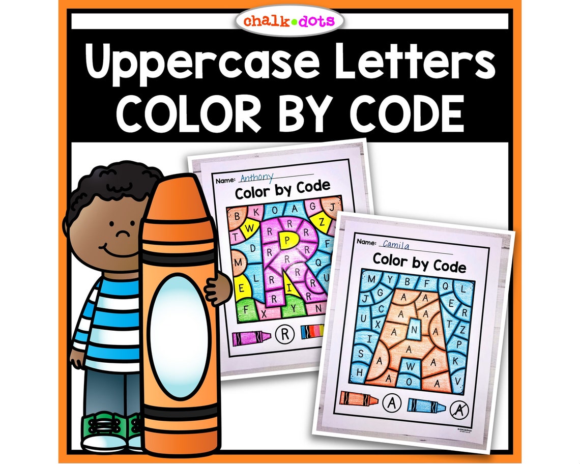 Uppercase Letter Recognition, Color by Code, Uppercase Letters ...