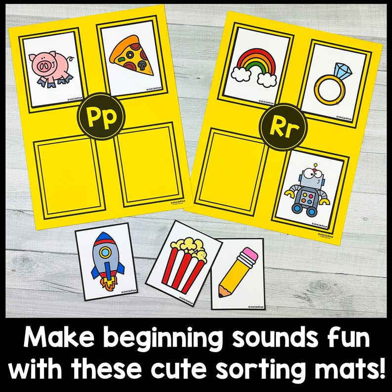 Beginning Sound Sorting Mats, Alphabet Activities, Phonics, Letter ...