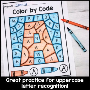 Uppercase Letter Recognition, Color by Code, Uppercase Letters ...