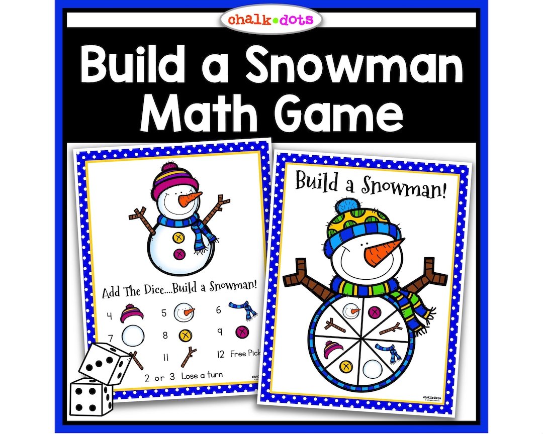 Construire un jeu de bonhomme de neige, jeu d'addition, jeu de ...
