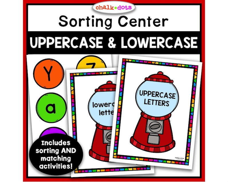 Uppercase and Lowercase Letters, Letter Sort, Letter Match, Circle Time ...