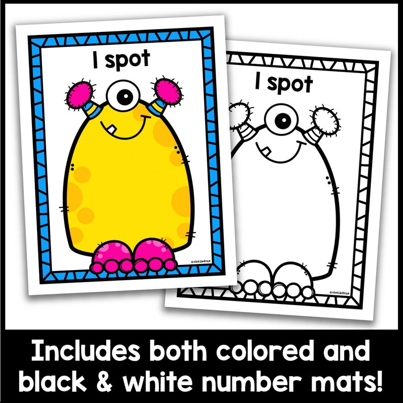 Monster Counting Mats, Number Mats, Play Dough Mats, Numbers, Counting ...