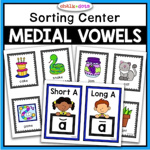Vowel Sounds, Medial Vowels, Short and Long Vowel Sounds, Phonics ...