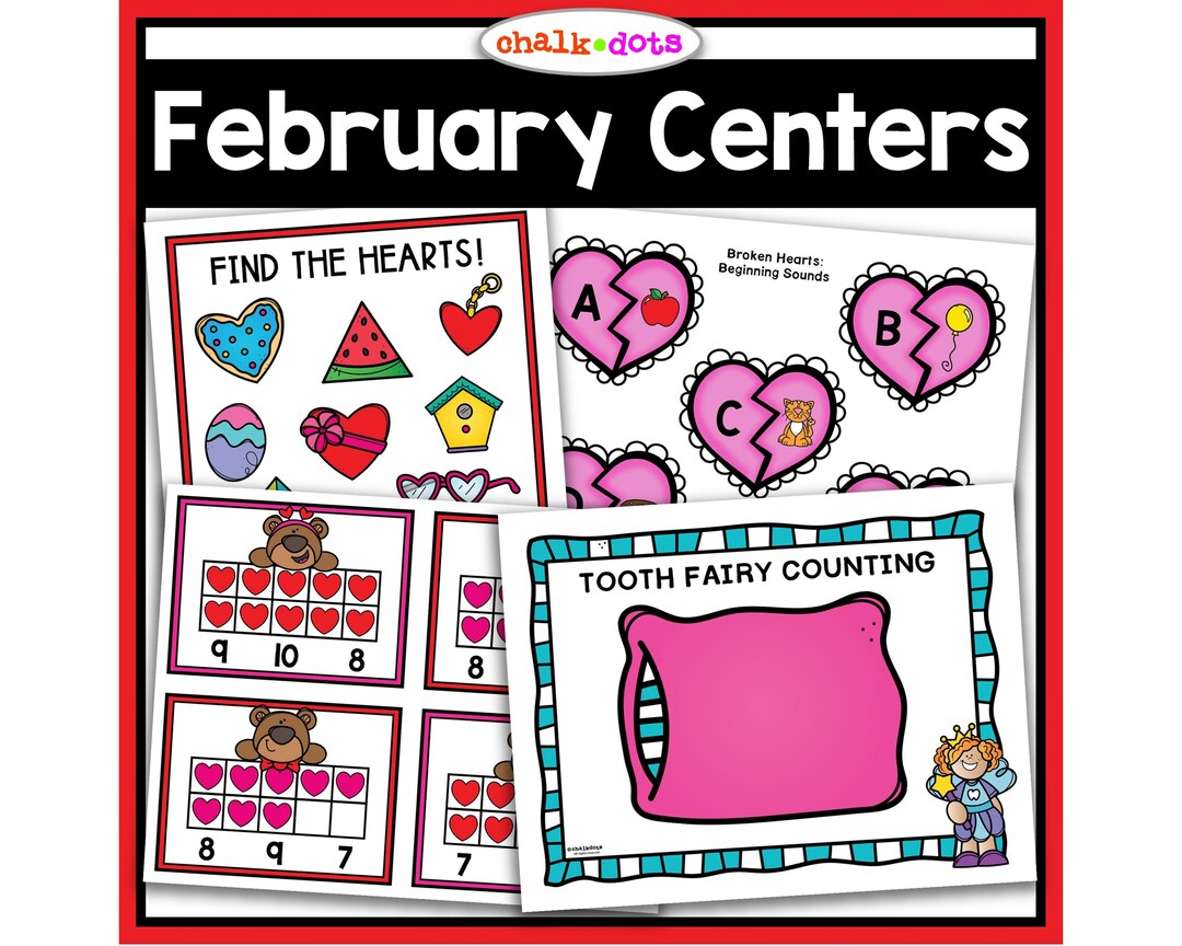 February Center Activities, Valentine's Day, Groundhog Day, Math and ...