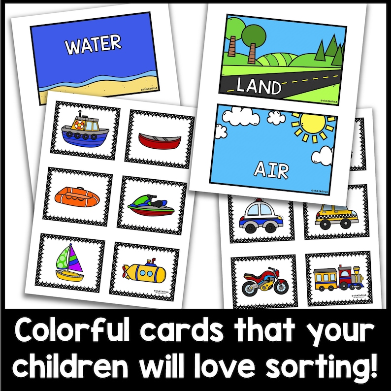 Transportation Sort Vehicle Sort Transportation Sorting - Etsy