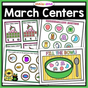 March Center Activities, St. Patrick's Day Activities, Math and ...