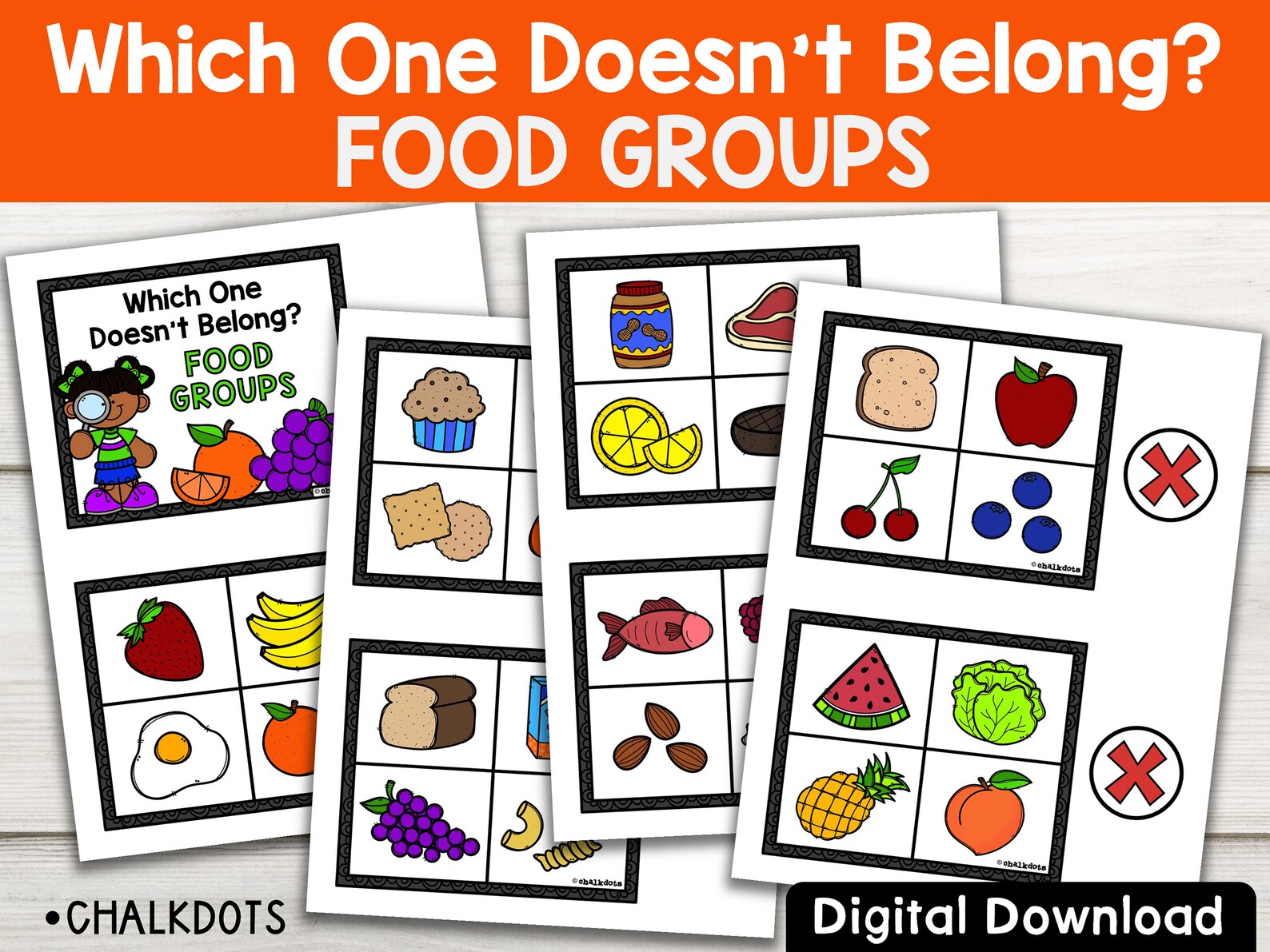 Food Groups Healthy Eating Nutrition Activity Which Food - Etsy