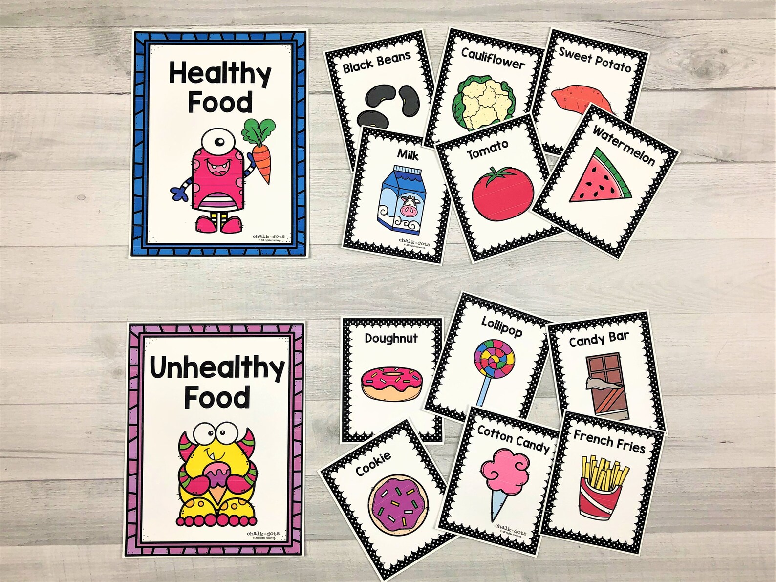 Food Group Sorting Healthy Vs. Unhealthy Food Sorting - Etsy