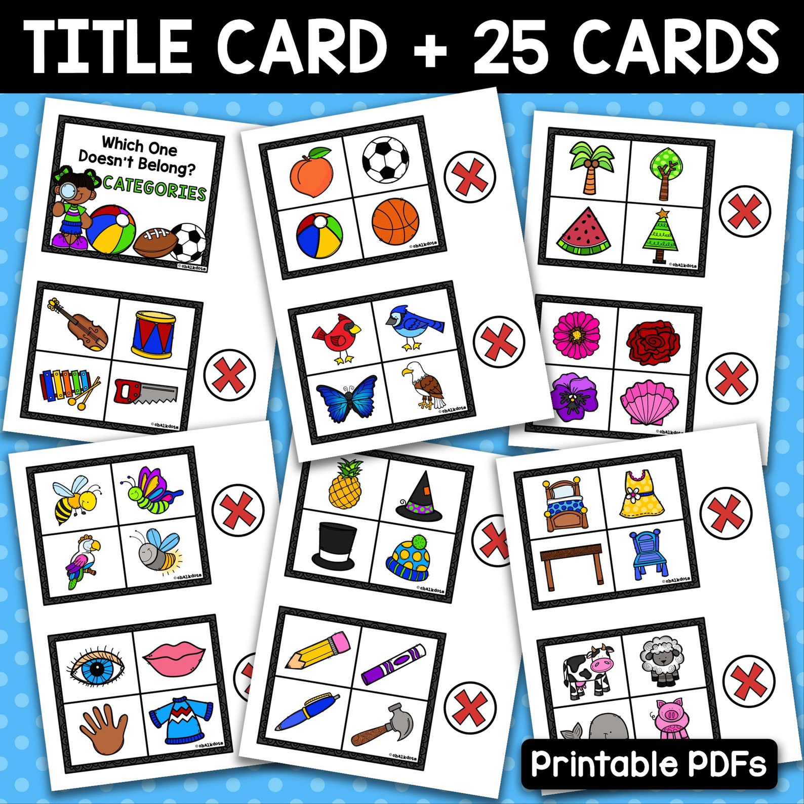 Which Object Doesn't Belong Categorizing Objects What | Etsy