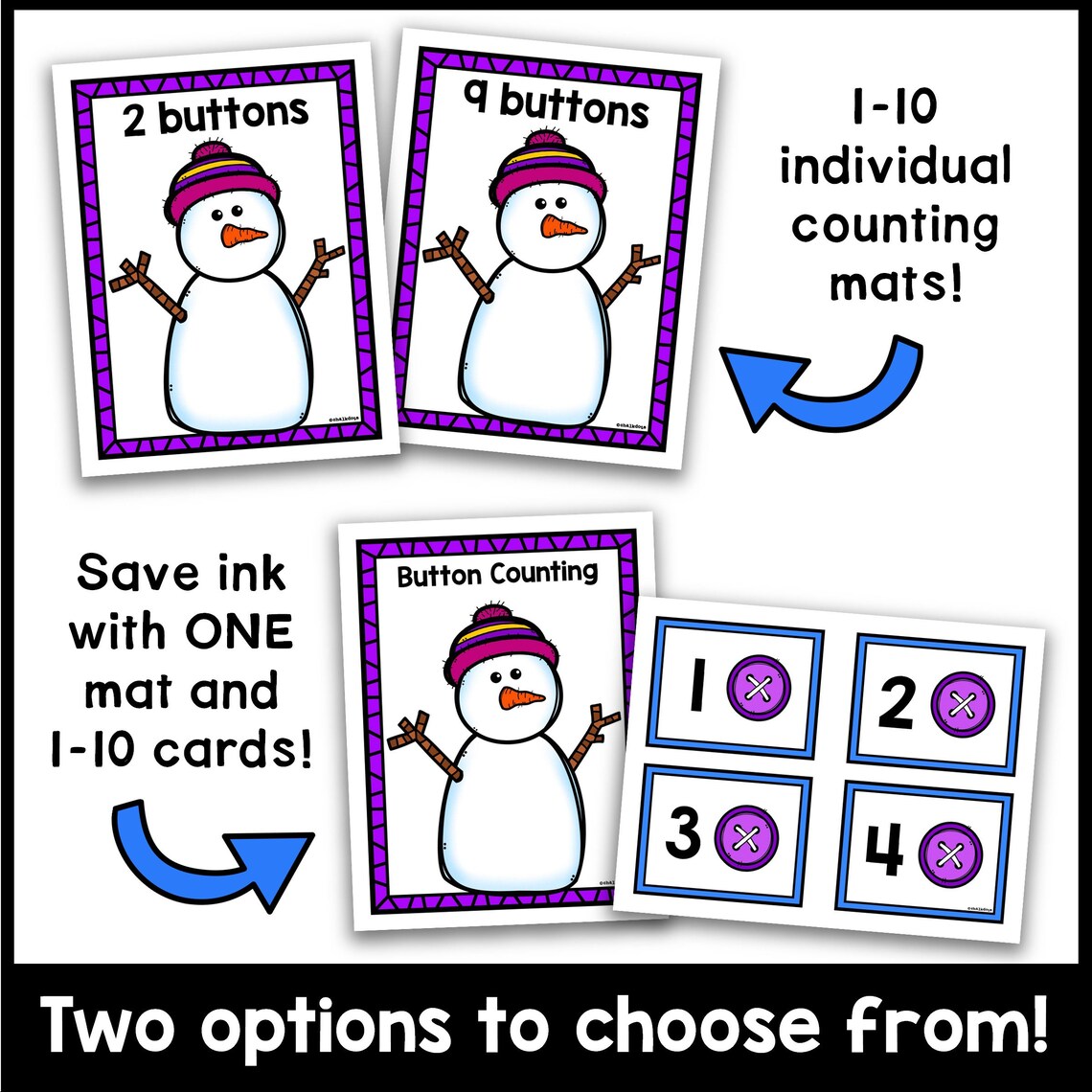 Snowman Counting Mats, Number Mats, Play Dough Mats, Numbers, Counting ...