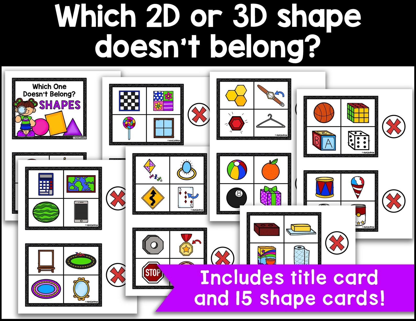 Shape Activity, 2D & 3D Shapes, Which Shape Doesn't Belong, Shape ...