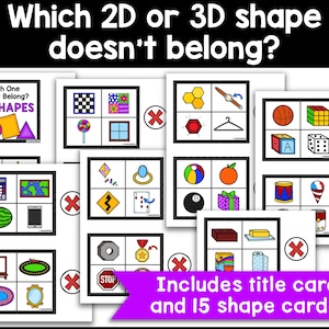Shape Activity, 2D & 3D Shapes, Which Shape Doesn't Belong, Shape ...