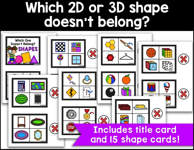 Shape Activity, 2D & 3D Shapes, Which Shape Doesn't Belong, Shape ...