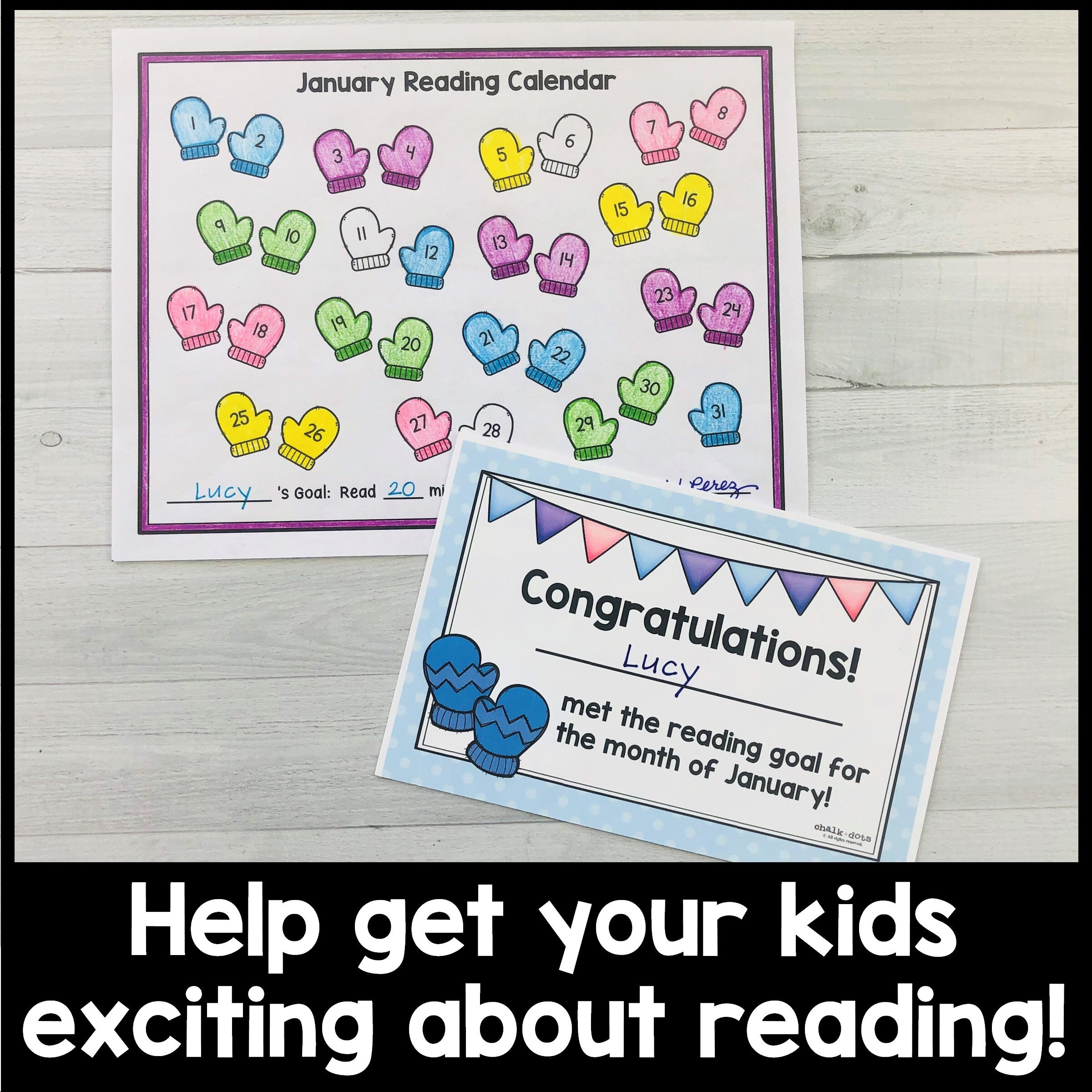 Monthly Reading Log Calendars and Certificates, Reading Trackers for ...