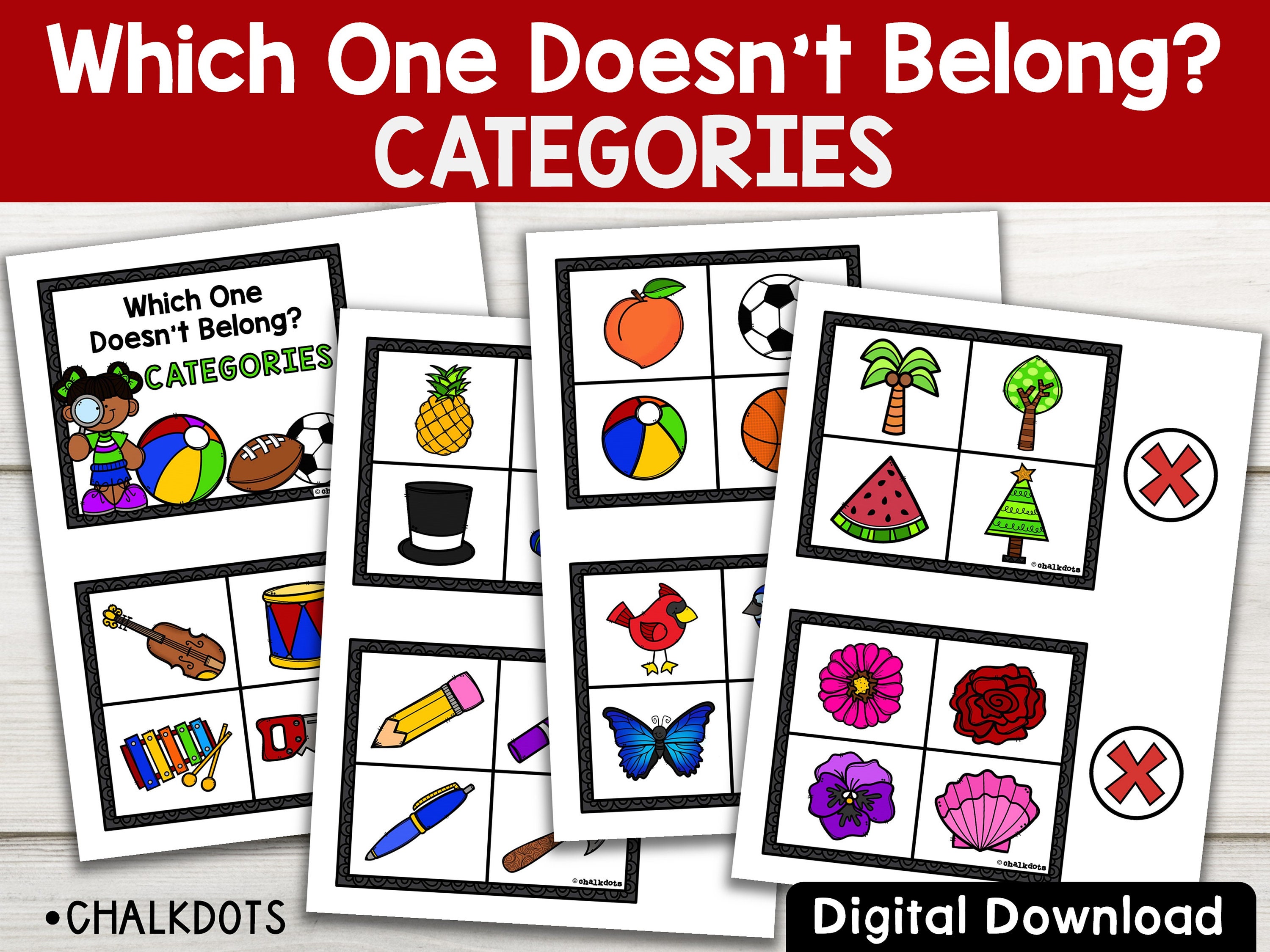 Which Object Doesn't Belong Categorizing Objects What - Etsy