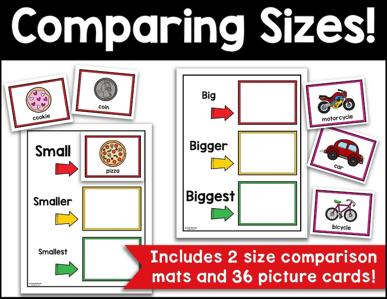 Big and Small Sorting, Preschool Sorting Activity, Learning Center ...