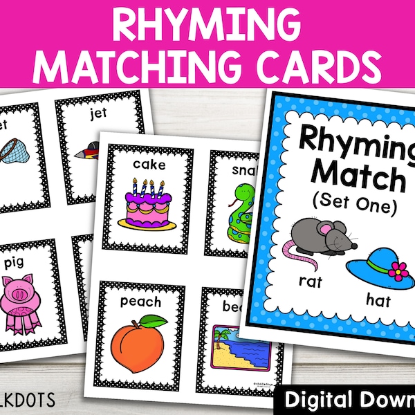 Rhyming Cards - Etsy
