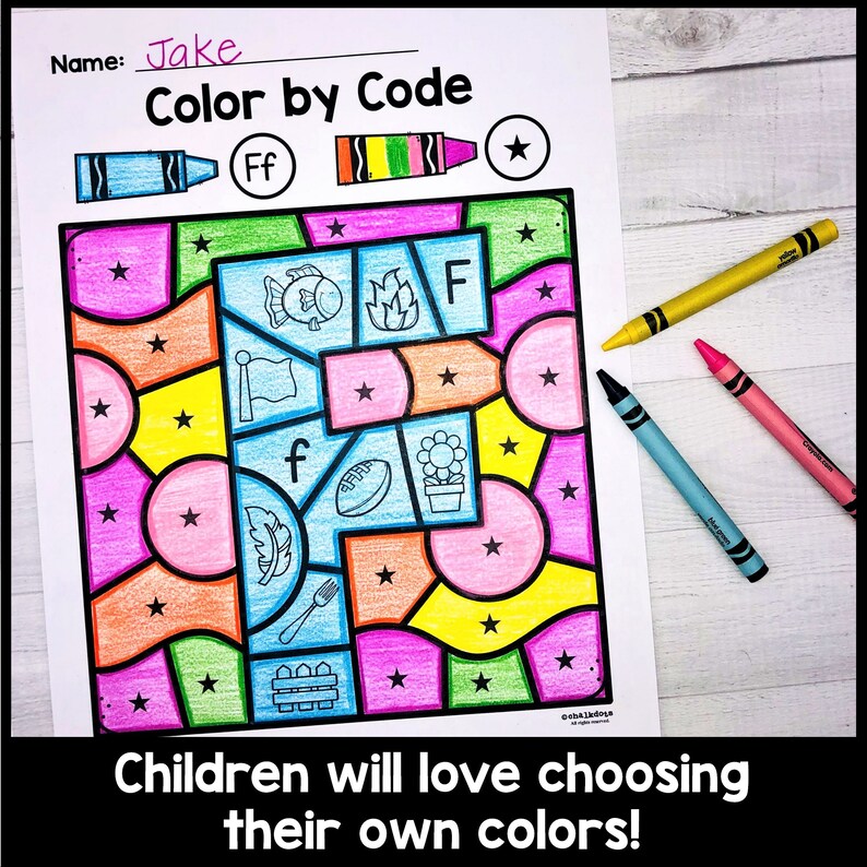 Beginning Sounds, Color by Code, Alphabet Printables, Initial Sounds ...
