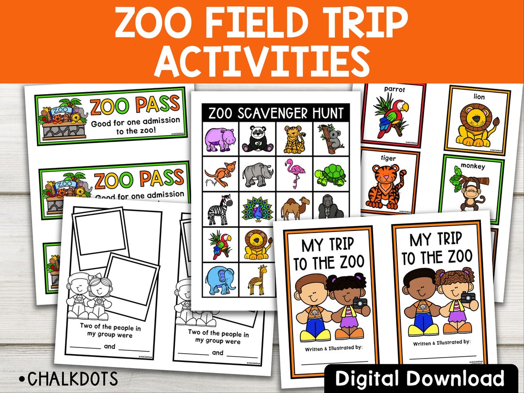 Zoo Scavenger Hunt Zoo Field Trip Activities Zoo Animal - Etsy