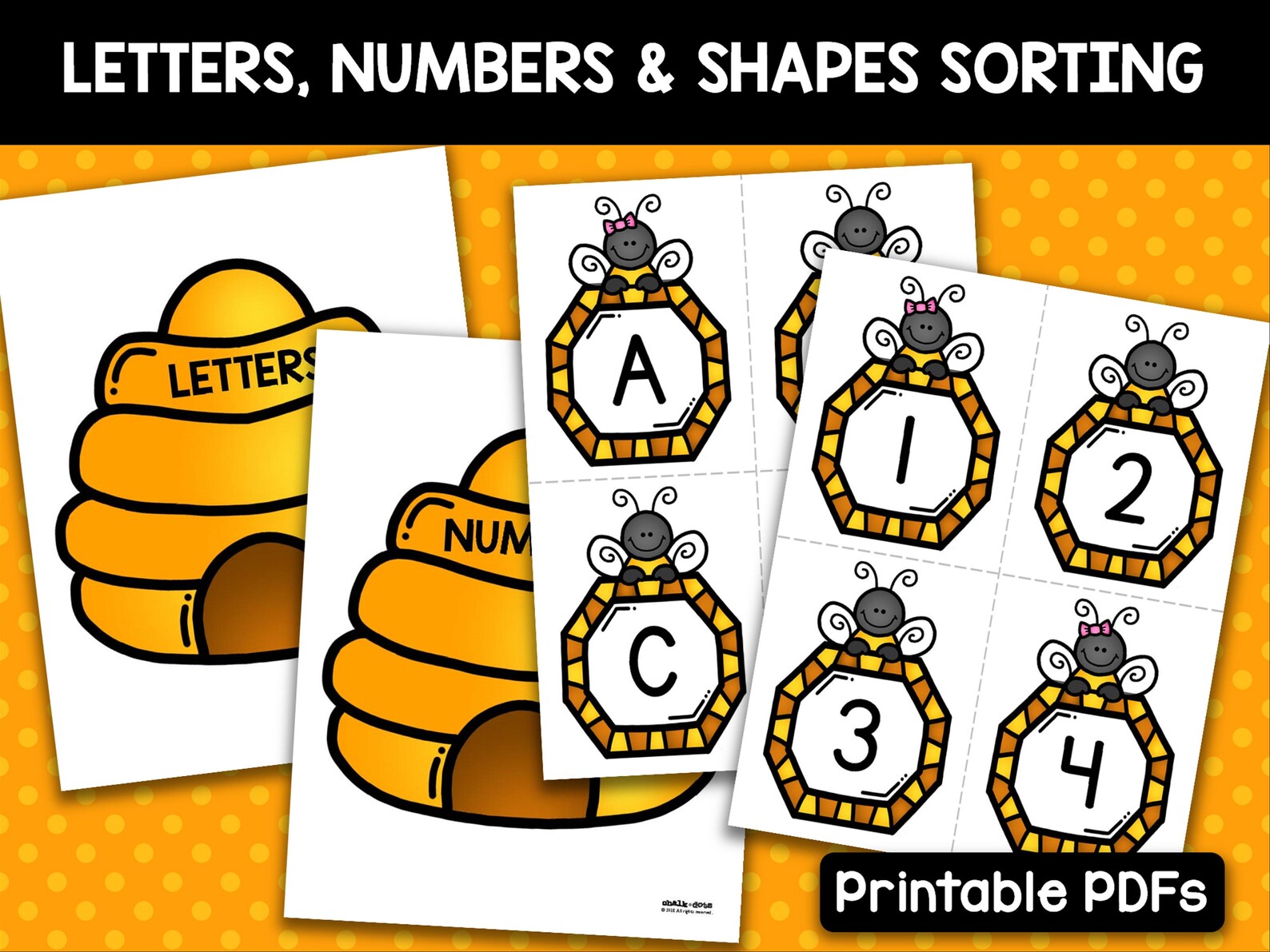 Letters Numbers and Shapes Sort Sorting Activity Letter | Etsy