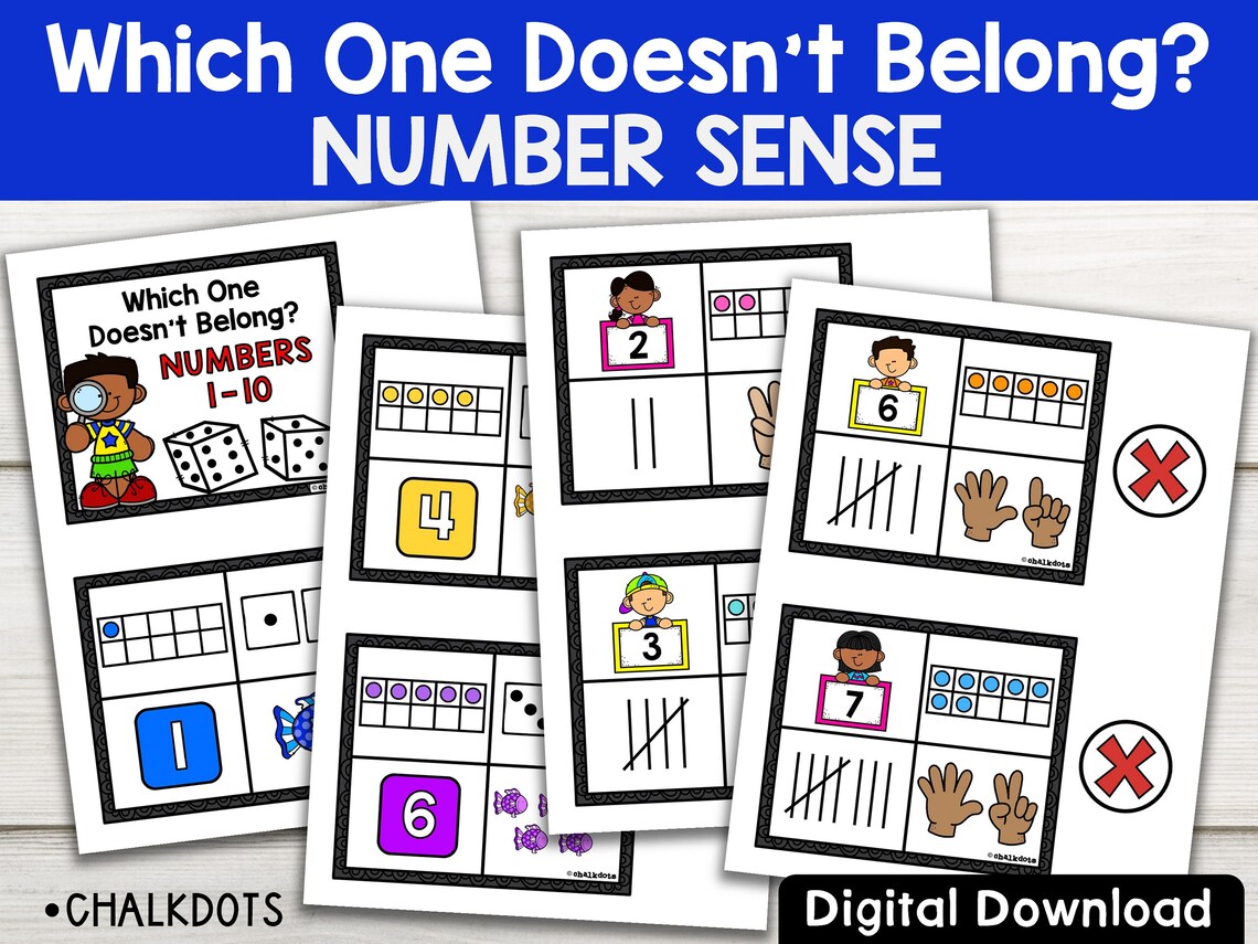 Numbers Subitizing Numbers Which Number Doesn't Belong - Etsy
