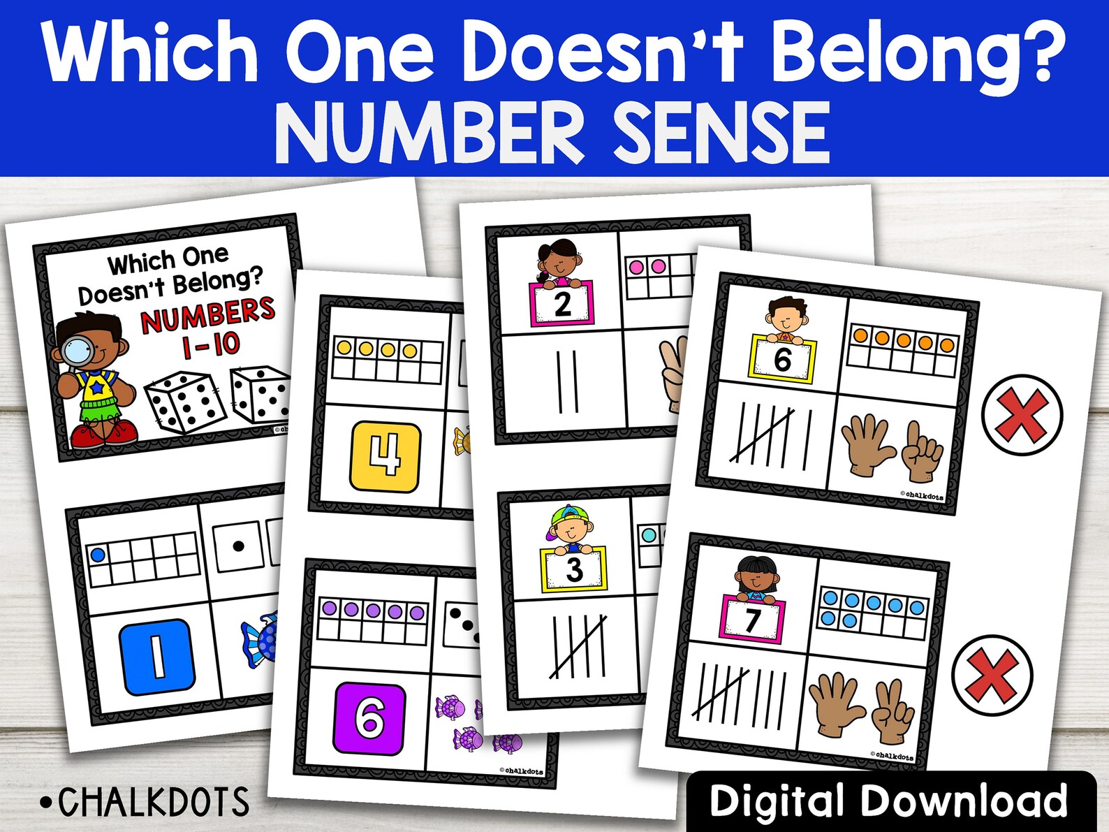 Numbers Subitizing Numbers Which Number Doesn't Belong - Etsy