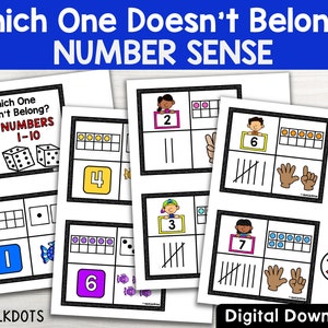 Numbers Subitizing Numbers Which Number Doesn't Belong - Etsy