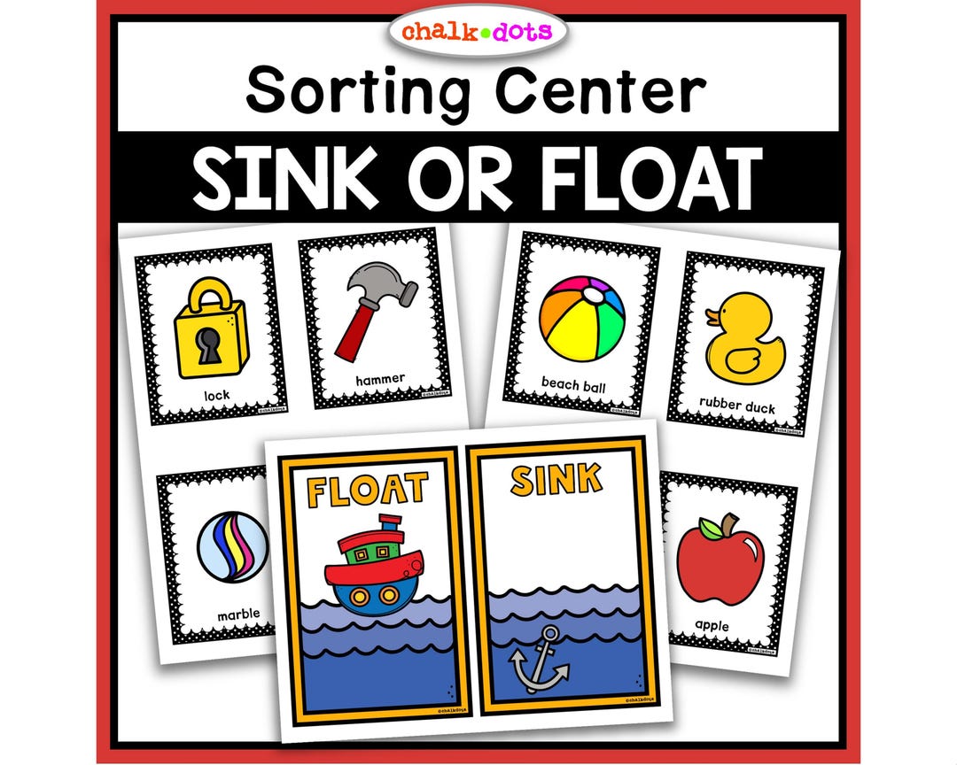 Sink or Float Sort, Science Activity, Preschool, Prek, Kindergarten ...