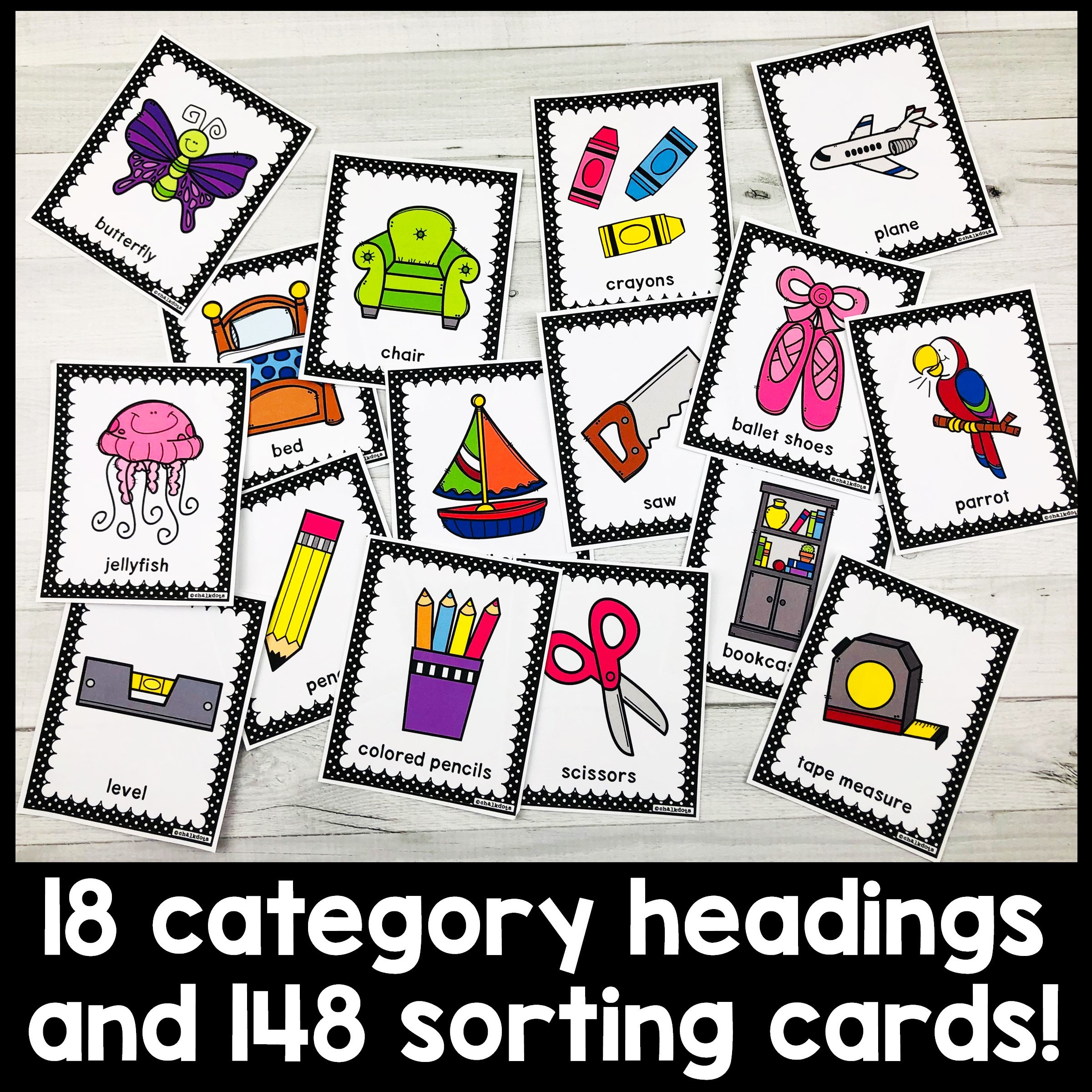 Category Sorting, Classifying Objects, Preschool, Prek, Kindergarten ...