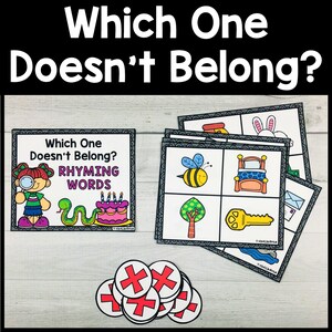 Rhyming Words, Rhyming Words Activity, Which Rhyming Word Doesn't ...
