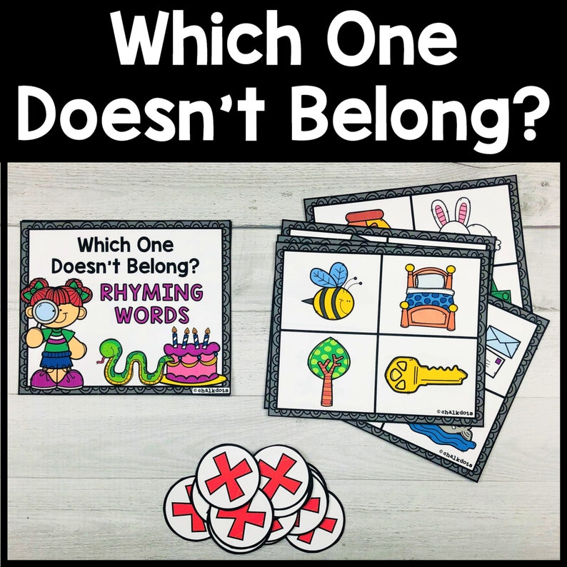 Rhyming Words, Rhyming Words Activity, Which Rhyming Word Doesn't ...