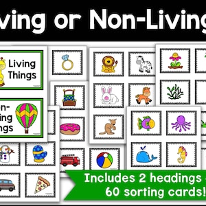 Living and Nonliving Sort, Preschool Sort, Circle Time Activity ...