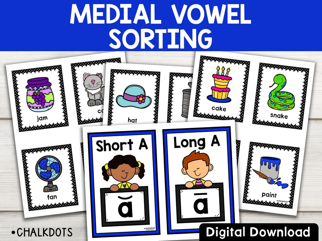 Vowel Sounds Medial Vowels Short and Long Vowel Sounds - Etsy