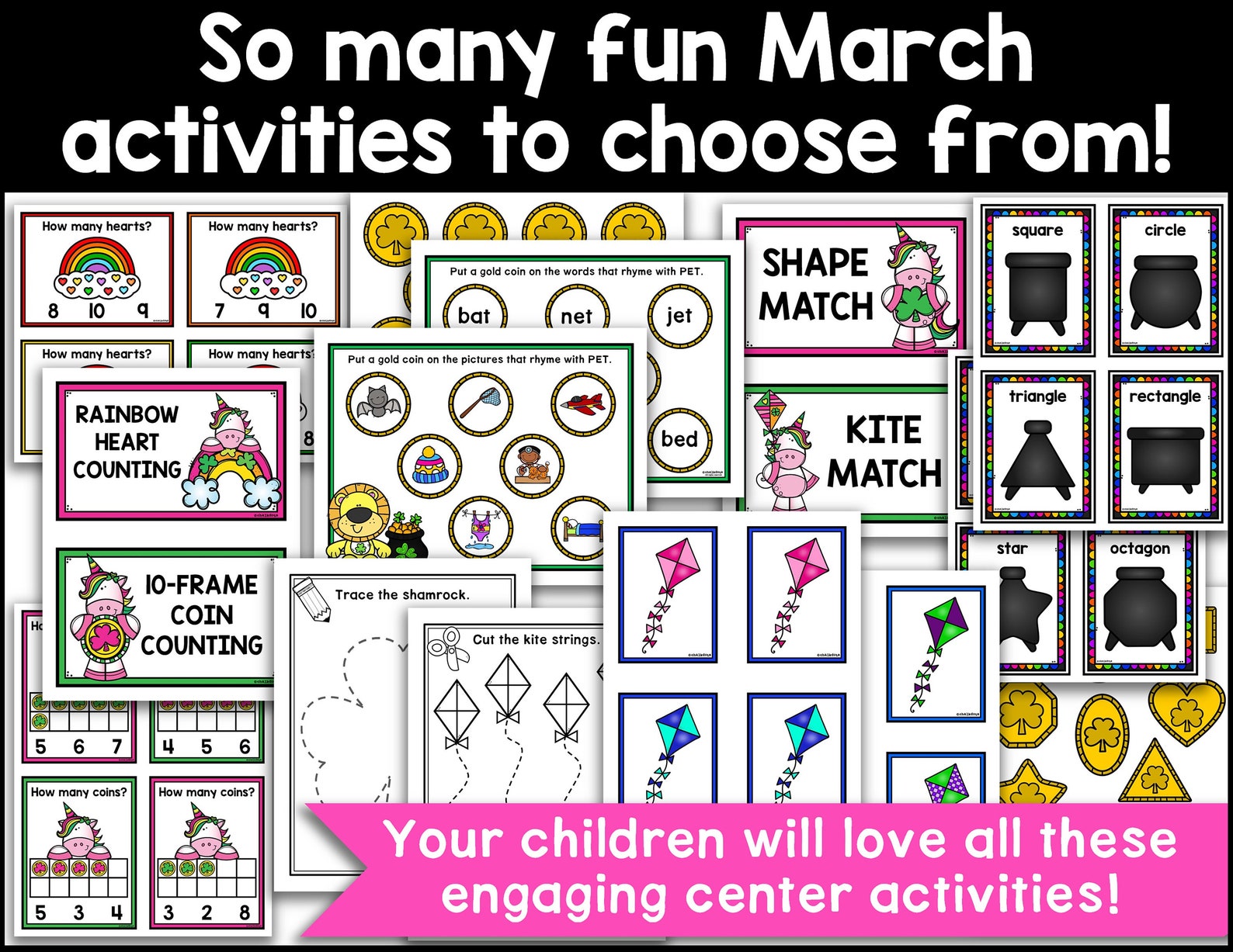 March Center Activities, St. Patrick's Day Activities, Math and ...