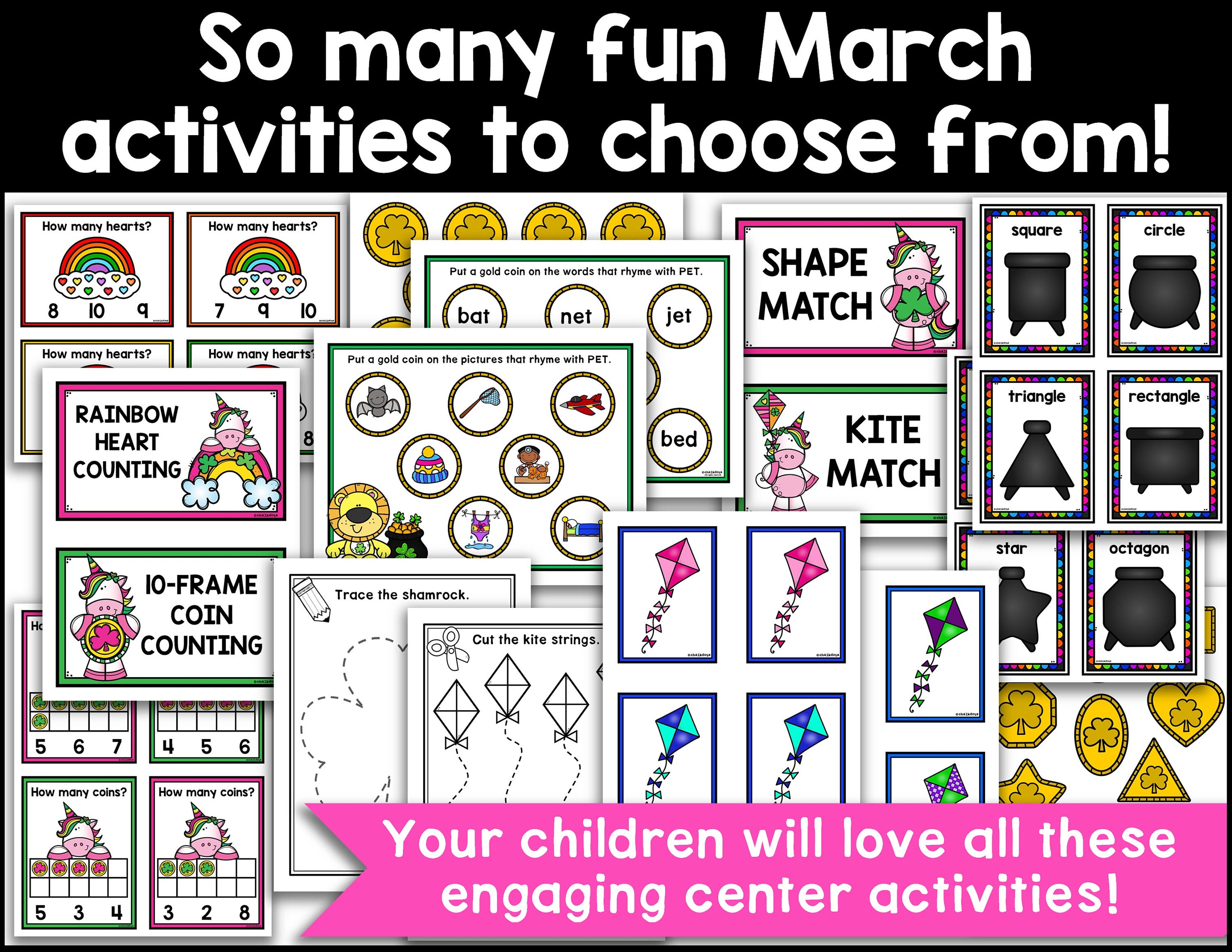 March Center Activities, St. Patrick's Day Activities, Math and ...