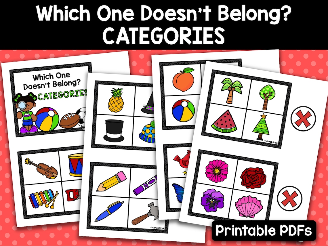 Which Object Doesn't Belong Categorizing Objects What | Etsy