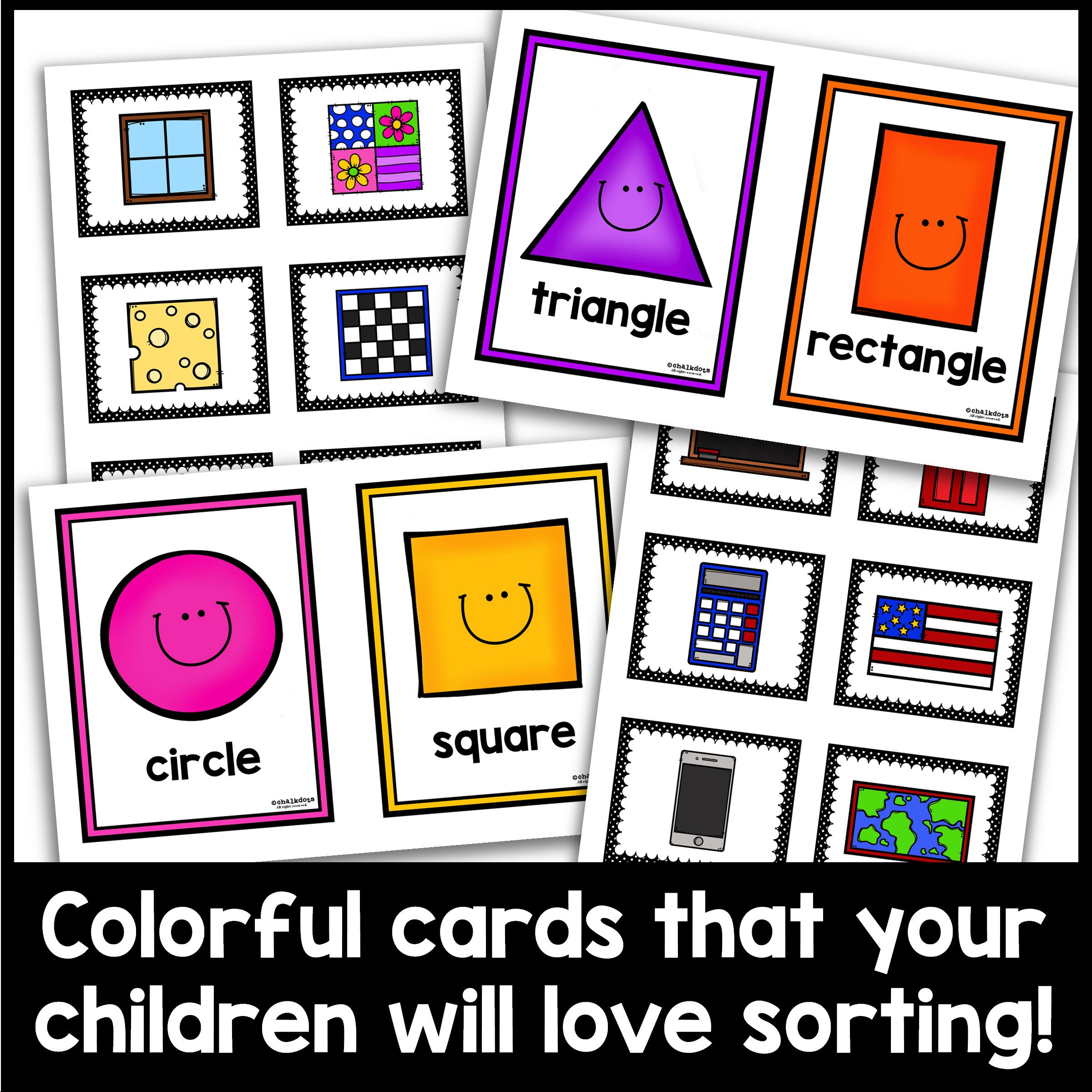 Shape Sorting Shape Recognition Sorting Shapes Preschool - Etsy