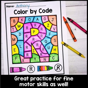 Uppercase Letter Recognition, Color by Code, Uppercase Letters ...