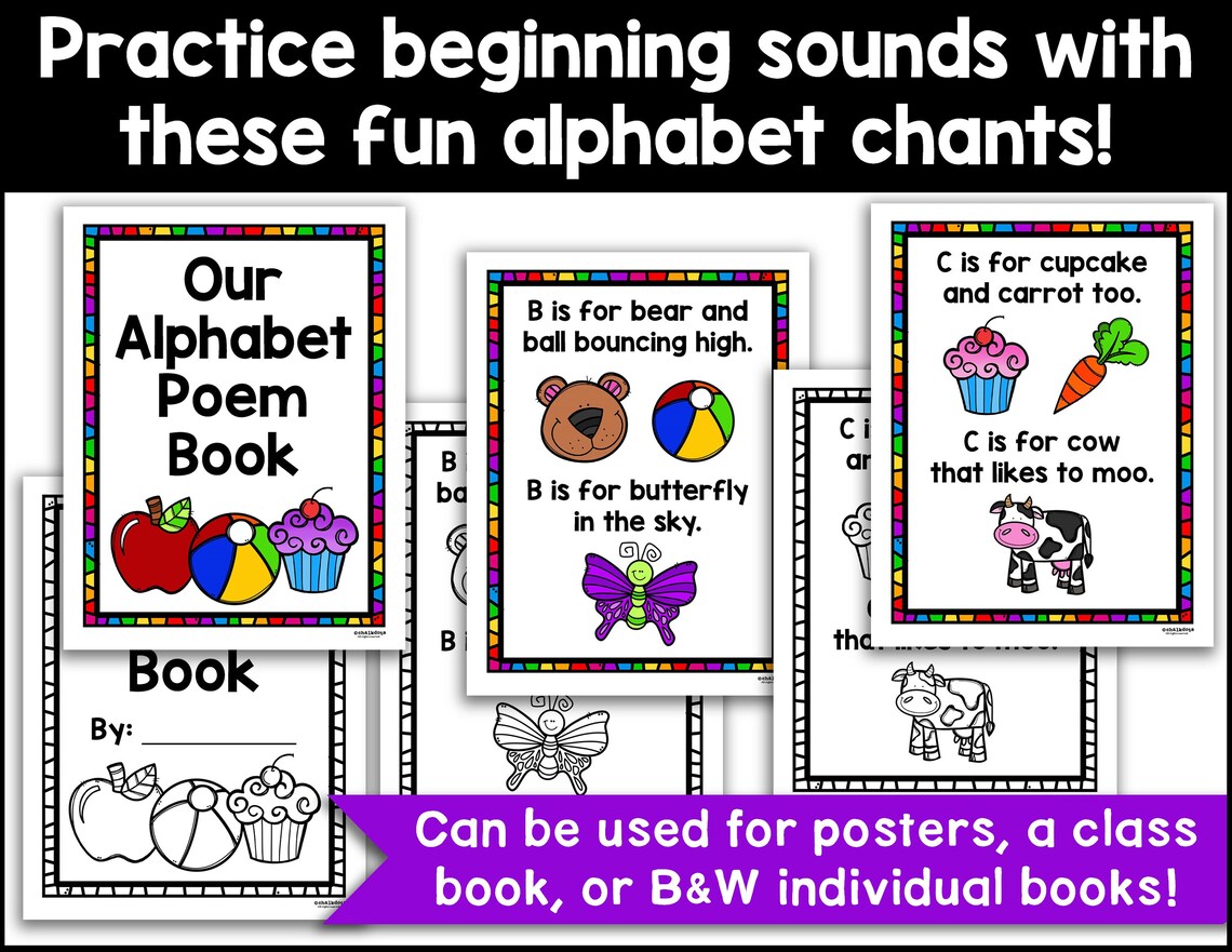 Alphabet Books, Alphabet Poems and Chants, Alphabet Posters, Beginning ...