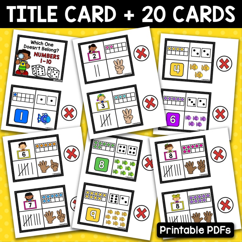 Numbers Subitizing Numbers Which Number Doesn't Belong - Etsy