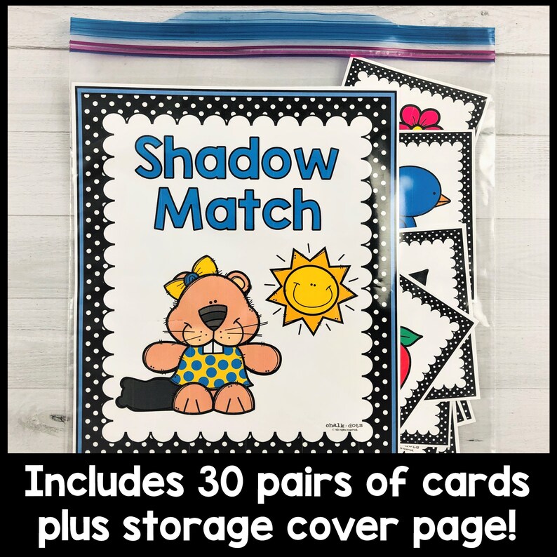 Shadow Matching Activity, Groundhog Day, Light and Shadow Unit ...