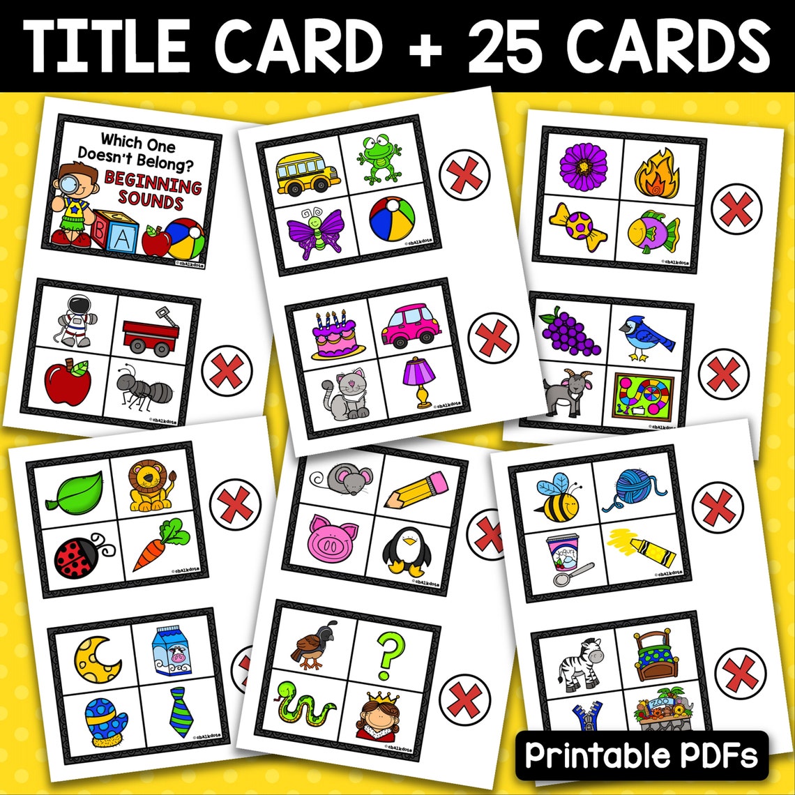 Beginning Sounds Which Beginning Sound Doesn't Belong | Etsy