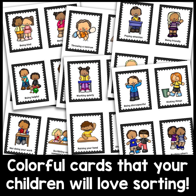 Behavior Sort Good and Bad Choices Positive and Negative - Etsy