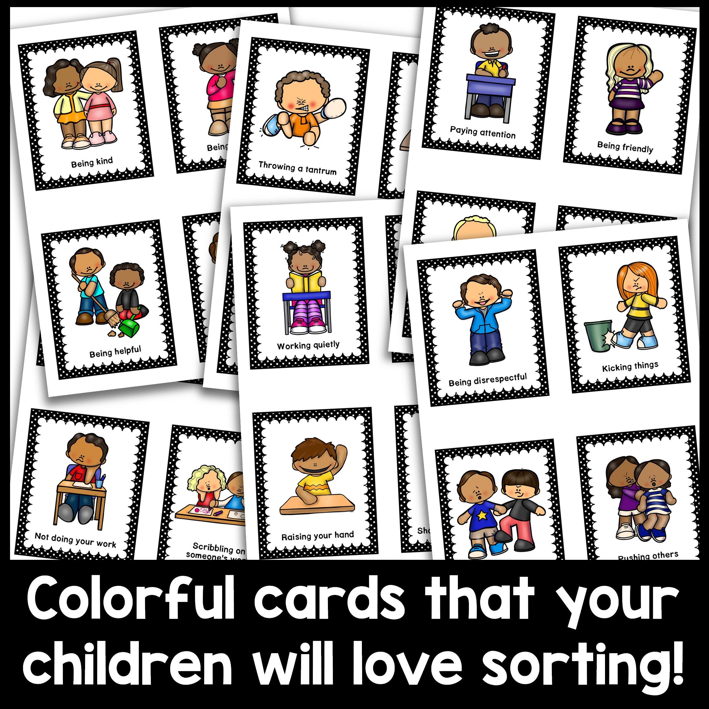 Behavior Sort Good and Bad Choices Positive and Negative - Etsy Nederland