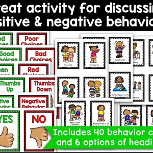 Behavior Sort, Good and Bad Choices, Positive and Negative Behavior ...